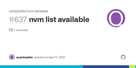 Nvm List Available · Issue 637 · Coreybutlernvm Windows · Github