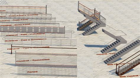 45 Parametric Railing Revit Collection Model Turbosquid 2106981