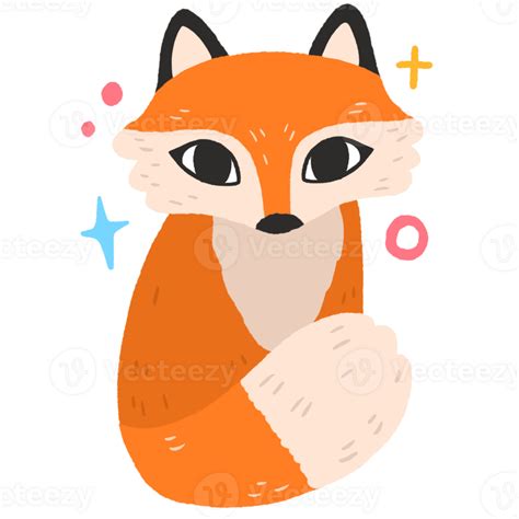 Cute Cartoon Fox And Pumpkin Halloween Doodle Element 24864864 Png