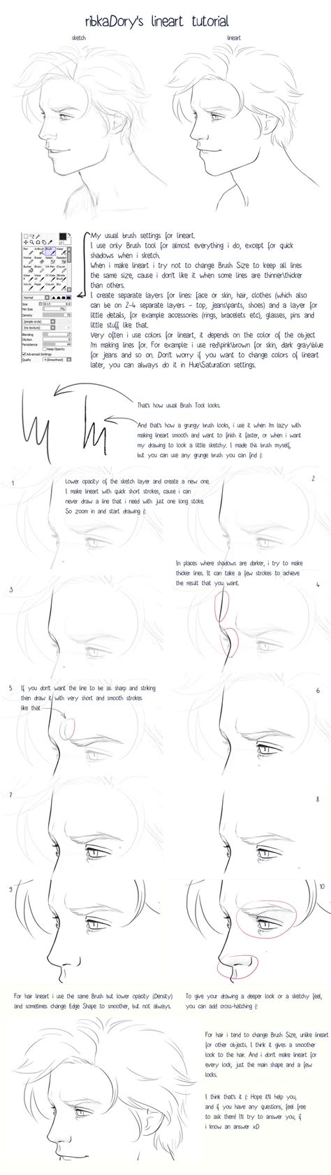 Lineart Tutorial By Ribkadory On Deviantart