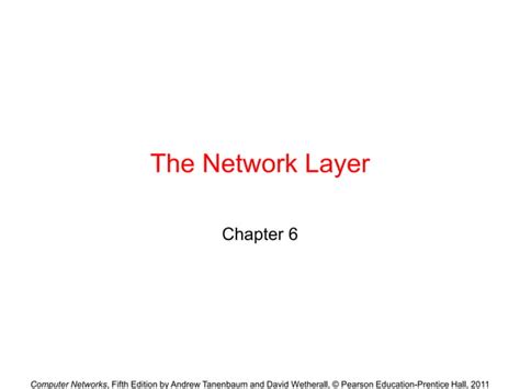Chapter 6 Network Layer Of Computer Network Ppt