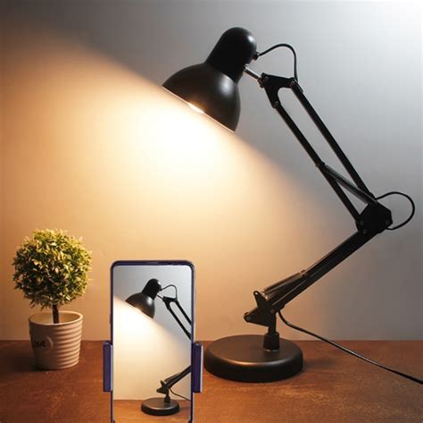 단철 어린이 학습 책상 램프 접이식 눈 보호 램프 미국 플러그 크기 60cm 흰색