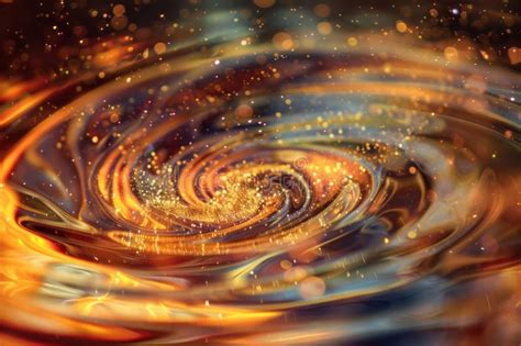 Electromagnetic Waves Concept Glowing Force Lines Energy Flow And Abstract Motion Stock