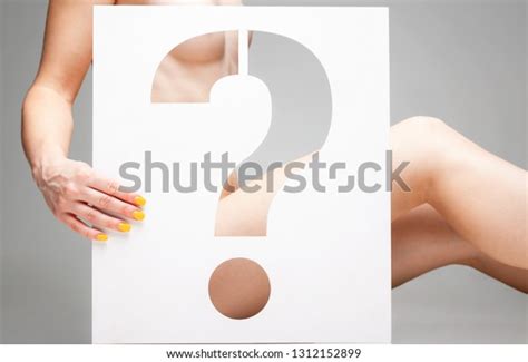 Sexy Nude Girl Holding Question Mark Stock Photo Shutterstock