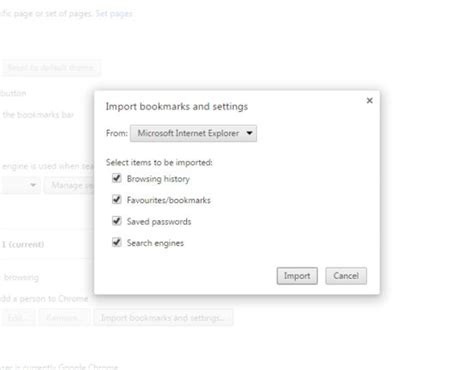How To Import Bookmarks And Settings From IE To Chrome