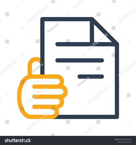 Illustration Icon Holding File Offering Document Stock Vector Royalty