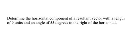 Solved Determine The Horizontal Component Of A Resultant Chegg