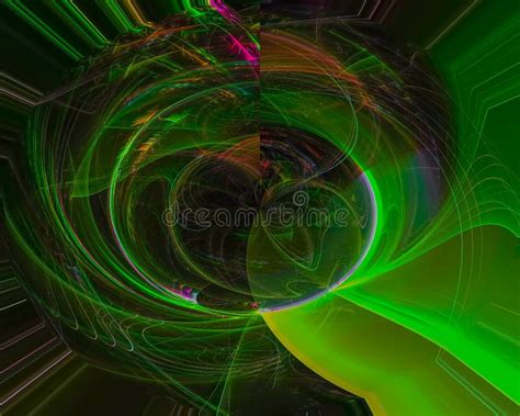 Abstract Digital Fractal Wallpaper Concept Wave Color Creative Ornament Style Futuristic Texture