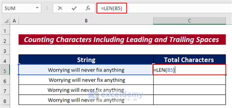How To Use Len Function In Excel 7 Examples