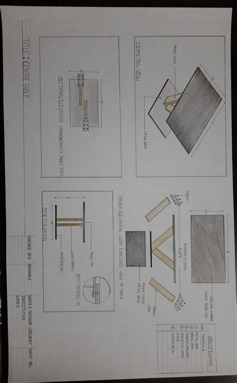 Detail Drawing Of A Table