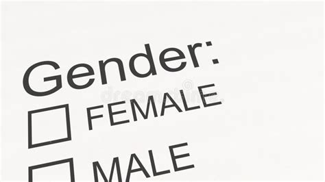 Survey Checkbox Gender Selection Female Conceptual 3d Animation