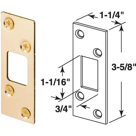 Defender Security Brass 1 1 4 In Security Strike Plate Do It Best