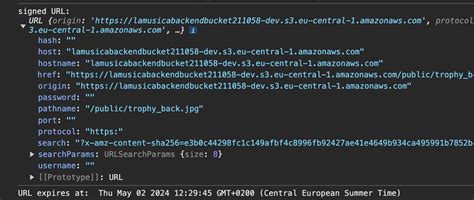 Amazon Web Services Access Denied To Signed Aws Url After Uploading To S3 Bucket Stack Overflow