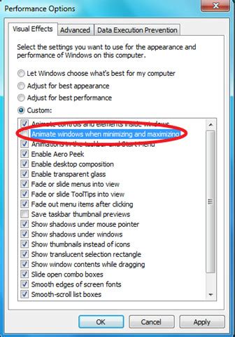Disable The Maximize Minimize Windows Animation In Windows