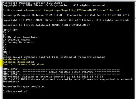 Oracle11g Automate Oracle 11g Database Backupsteps Stack Overflow