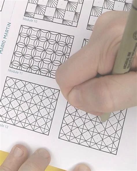 How To Draw Geometric Patterns Step By Step Zen Doodle Workbook Artofit