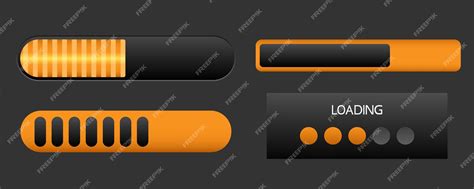 Premium Vector Loading Bars Set Color Illustrations Preloaders And