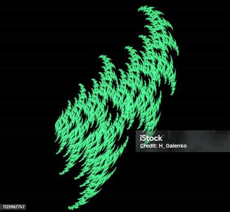 Ufo가 녹색 프랙탈 패턴 배경 판타지 프랙탈 텍스처입니다 디지털 예술입니다 3d 렌더링입니다 컴퓨터 생성 이미지 3차원 형태에 대한 스톡 사진 및 기타 이미지 Istock