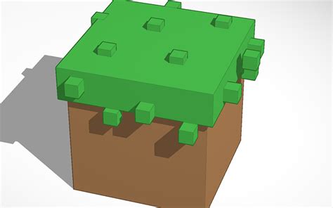 3d Design Grass Block Tinkercad