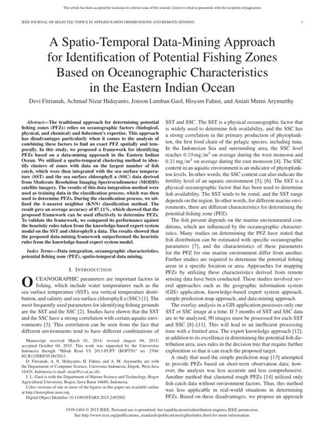 Pdf A Spatio Temporal Data Mining Approach For Identification Of