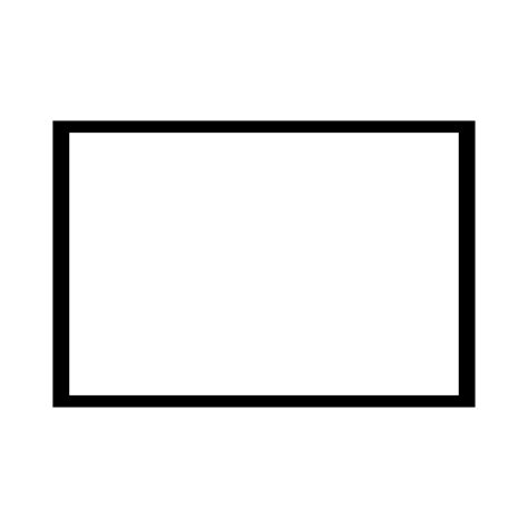 Black Border Rectangle Frame Tablet Frame Tablet Blank Isolated