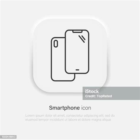 전화 아이콘 벡터입니다 라인 스마트폰 기호입니다 트렌디한 뉴모픽 전화 개요 Ui 표지판 디자인 벡터 Eps 10 0명에 대한 스톡 벡터 아트 및 기타 이미지 Istock