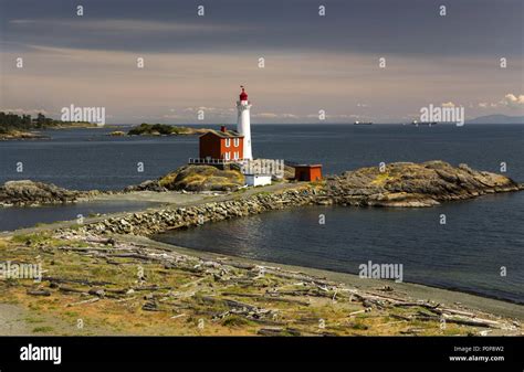 Famous Fisgard Lighthouse Building Exterior Scenic Landscape View