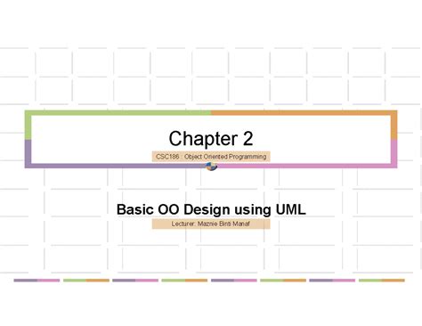 Ch2 Basic Oo Design Using Uml Chapter 2 Basic Oo Design Using Uml