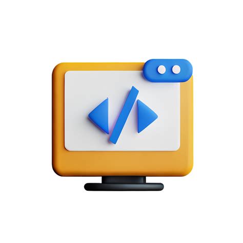 Coding 3d Rendering Icon Illustration 28587717 Png