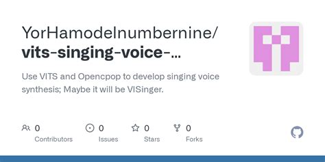 Github Yorhamodelnumberninevits Singing Voice Synthesis Use Vits