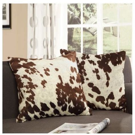 New Set 2 Home Decor Cow Hide Print Decorative Throw Pillows Cowhide