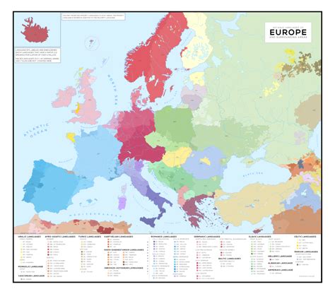 Map Notable Languages Of Europe And Surrounding Areas X