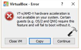 Fix VT X AMD V Hardware Acceleration Is Not Available On Your System
