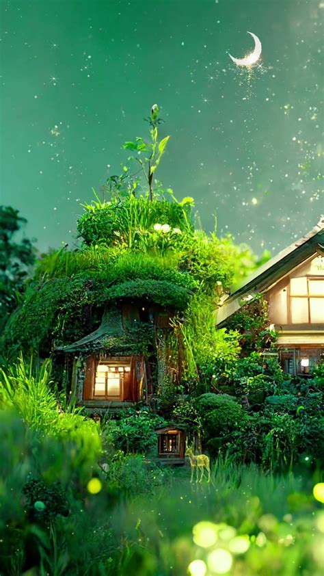 星空下的童话小屋 风景手机动态壁纸 风景手机壁纸下载 元气壁纸