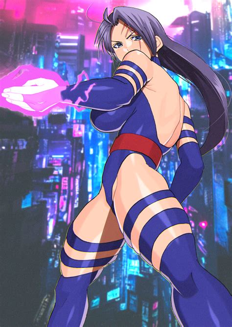 Akisu K Psylocke Marvel Marvel Vs Capcom Marvel Vs Capcom 2 X Men 1girl Animification