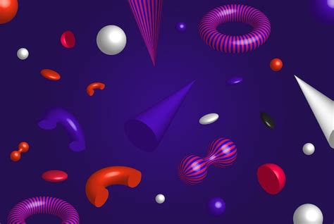 Premium Vector Abstract 3d Geometric Shapes Background Vector