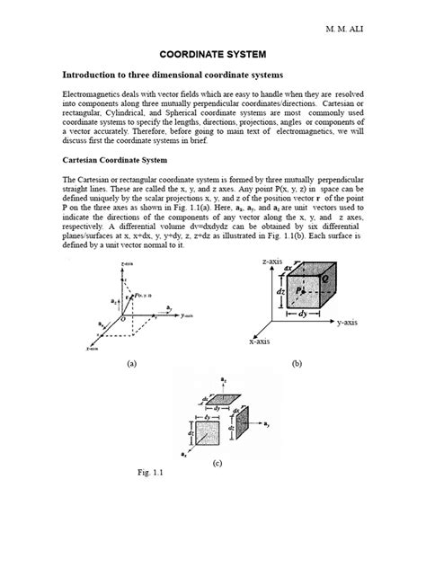 Electromagnetic Field All 4 Pdf Cartesian Coordinate System Coordinate System