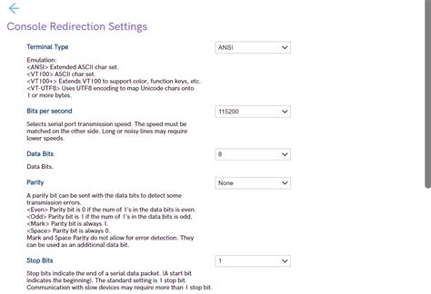 serial port console redirection amd lenovo cdrt docs site