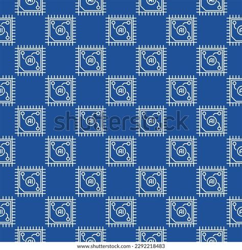 Procesador Con Vector Ai Inteligencia Artificial Vector De Stock