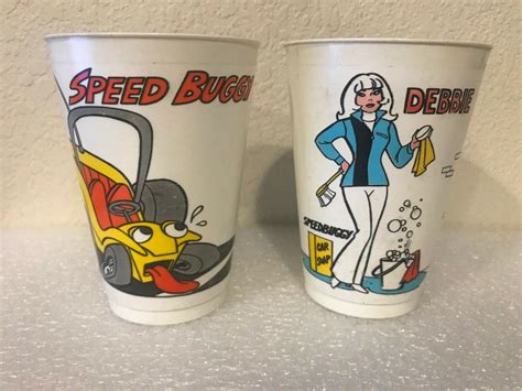 1976 Debbie And Speed Buggy Hanna Barbera Cartoon 7 Eleven Slurpee Cup