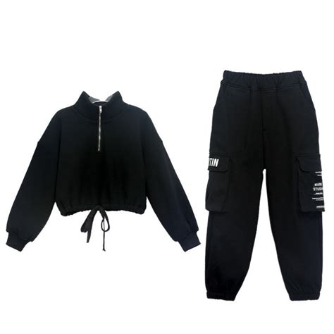 Badu Bg Пролет Есен Детско облекло Костюми за тийнейджъри Момичета Нов джоб с дълъг ръкав с