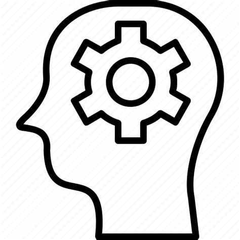 Business Develop Development Gear Head Process Thinking Icon