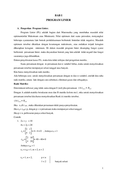 pdf program linear dengan metode simplex ytube trends