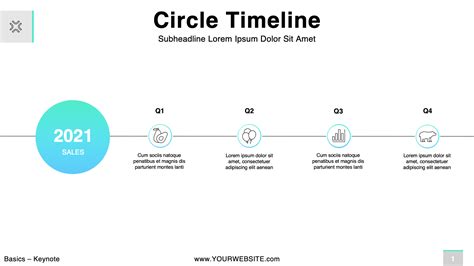Quarterly Timeline PowerPoint Template Just Free Slide