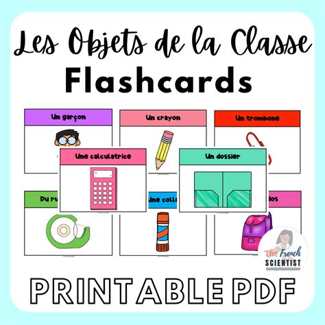 French Classroom Objects Postersflashcardsclassroom Décor