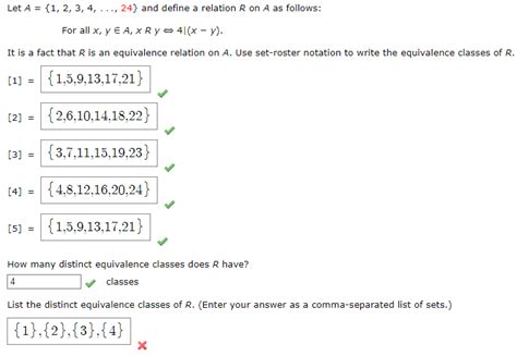 Solved Let A 1 2 3 4 24 And Define A Relation R On A