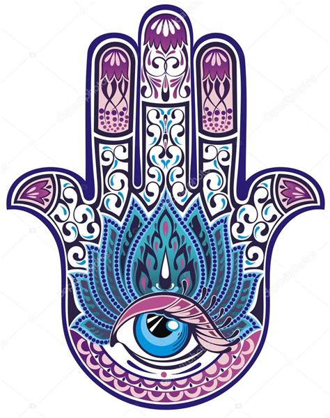 Hamsa Hand — Stock Vector © Ksyshakiss 58997563