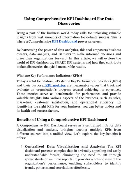 PPT Using Comprehensive KPI Dashboard For Data Discoveries PowerPoint Presentation ID 12259278