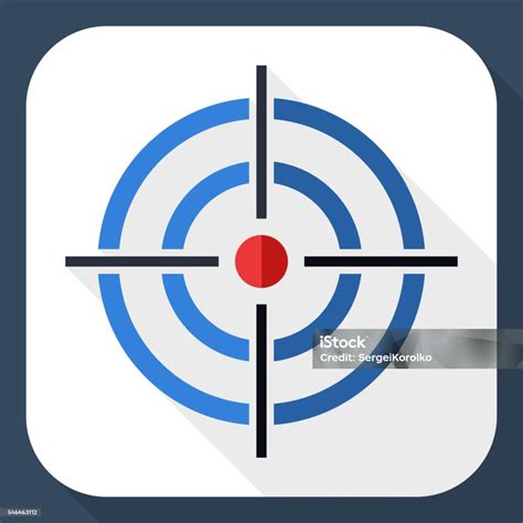 과녁 아이콘크기 긴 Shadow 겨냥에 대한 스톡 벡터 아트 및 기타 이미지 겨냥 관통 기술 Istock