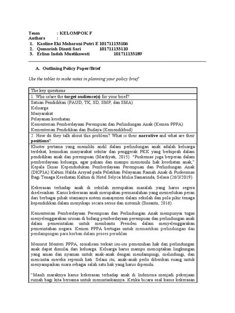 Kelompok F Policy Paper Pdf